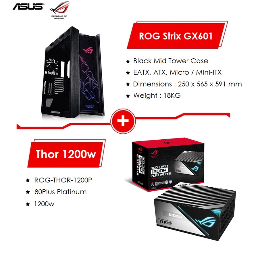 - ASK SELLER -Asus Rog Strix Helios Eatx Casing GX601 PC Casing ROG ...