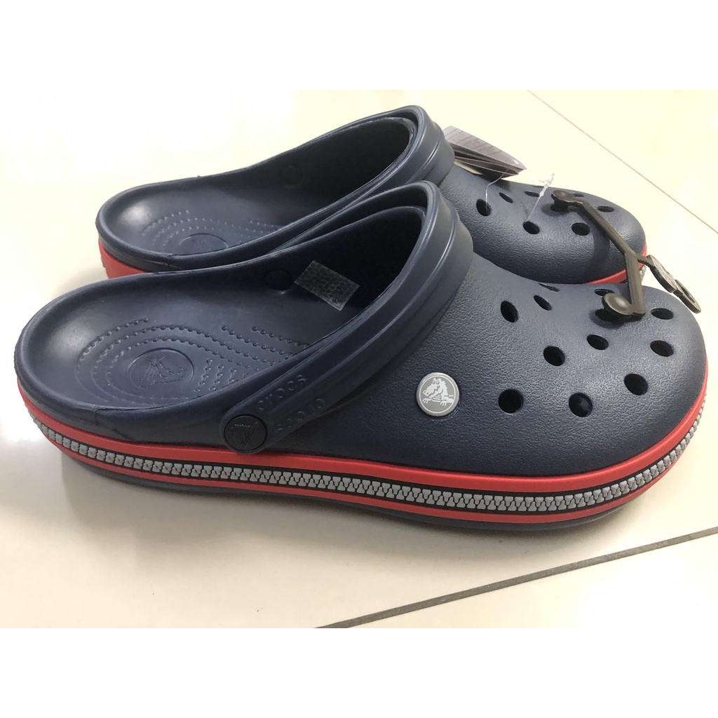 ORIGINAL CROCS | CRCBAND ZIPPER BAND CLOG | NAVY | Shopee Malaysia
