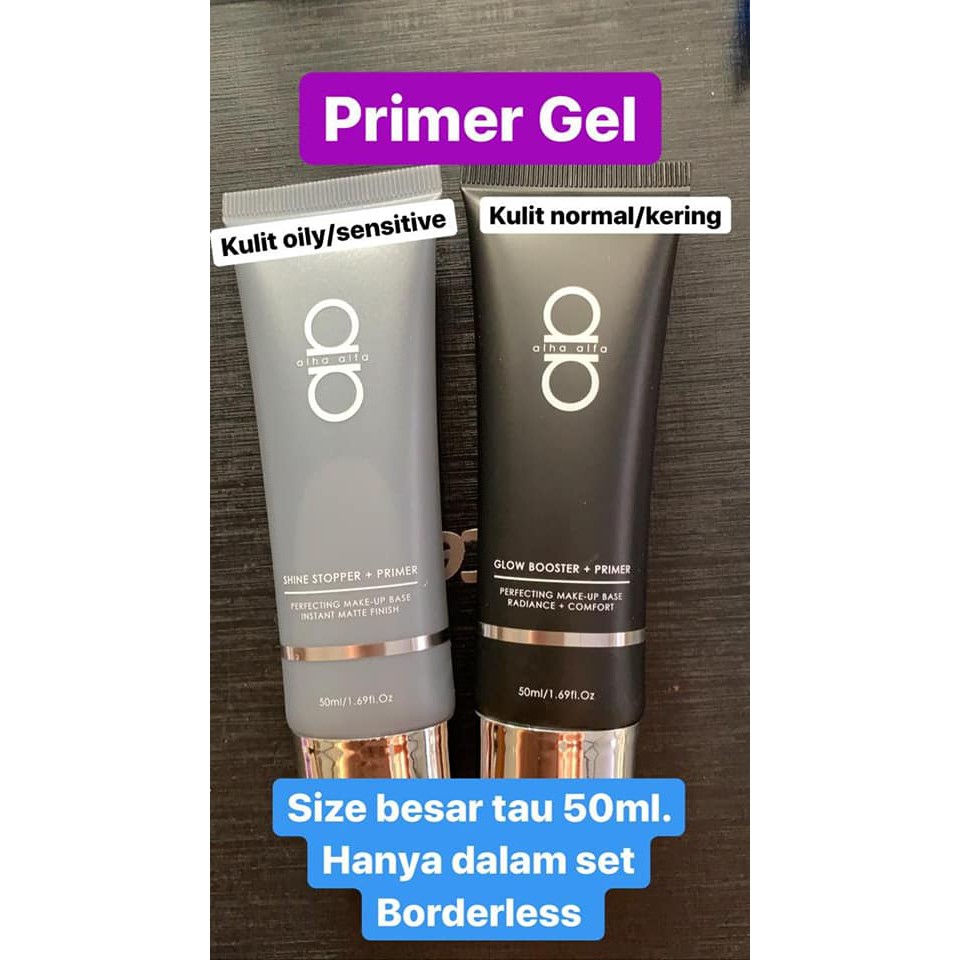 ALHA ALFA GEL PRIMER (SHINE STOPPER) OR (GLOW BOOSTER) | Shopee Malaysia