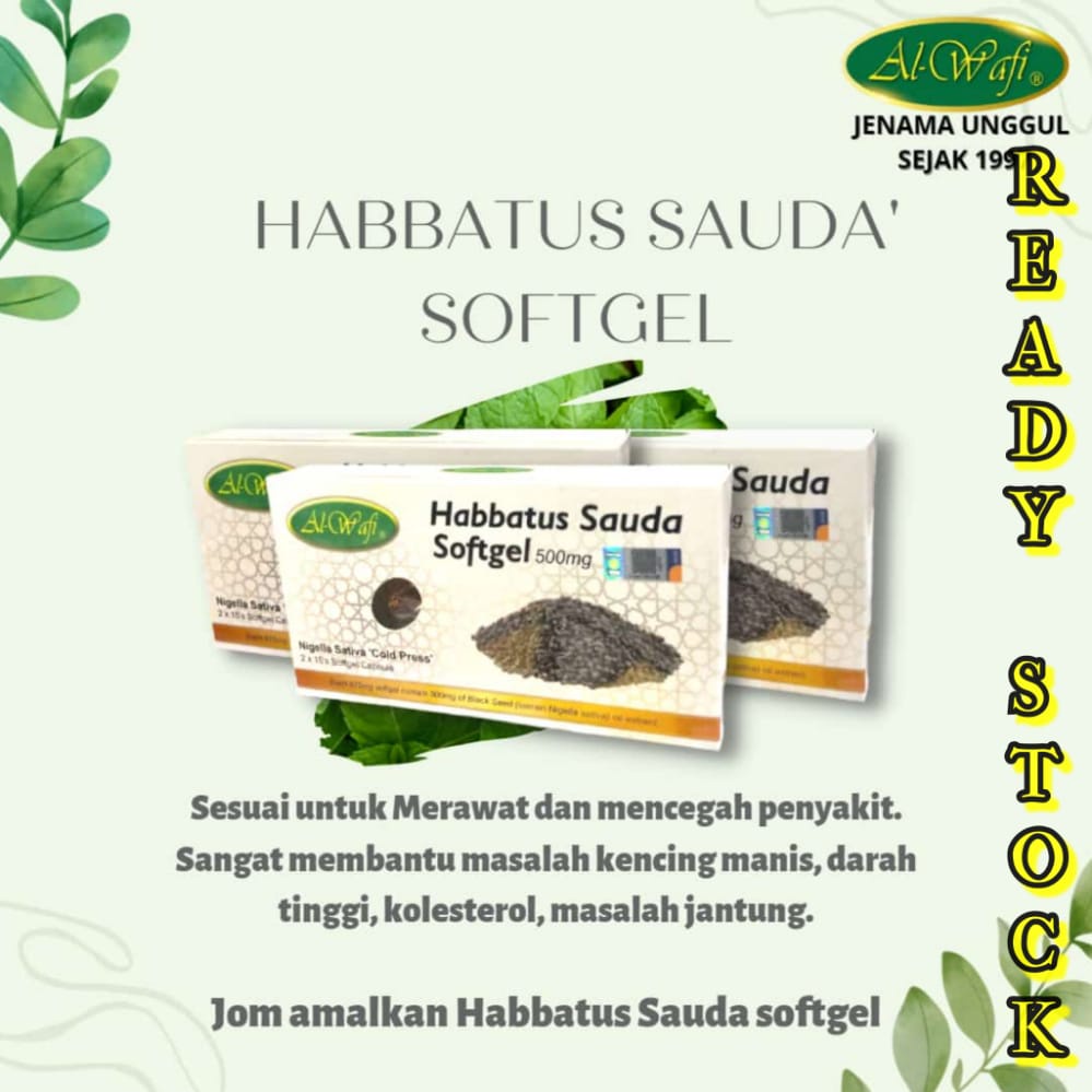 AL-WAFI Habbatussauda 30 Softgels | Shopee Malaysia