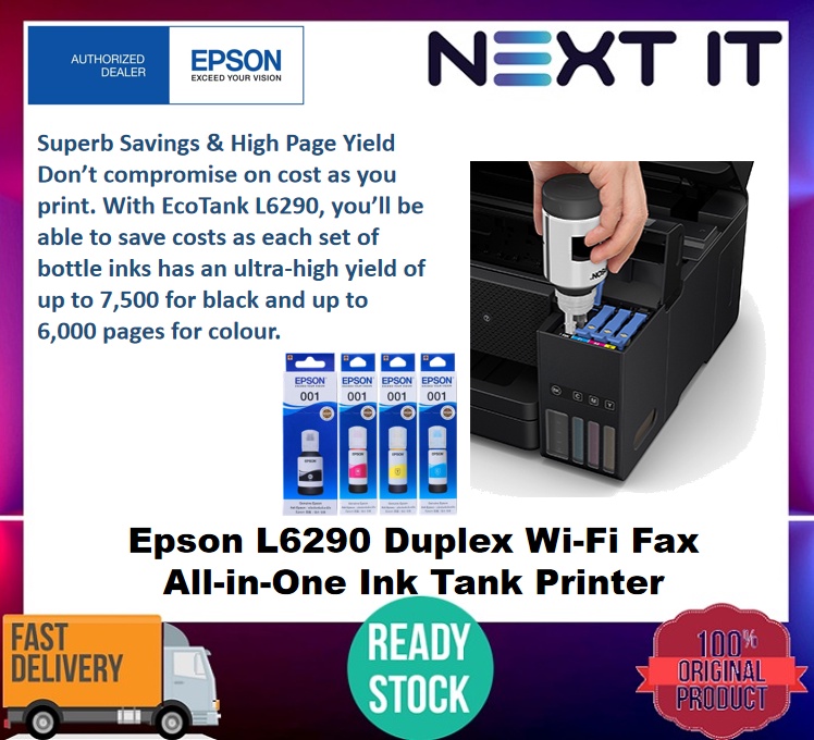 [READY STOCK] Epson L6290 Duplex Wi-Fi Fax All-in-One Ink Tank Printer ...