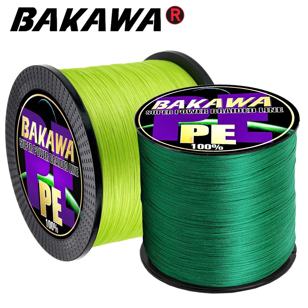 tali pancing benang BAKAWA 500M 300M 1000M 4/8 Strands Japan PE Braided ...