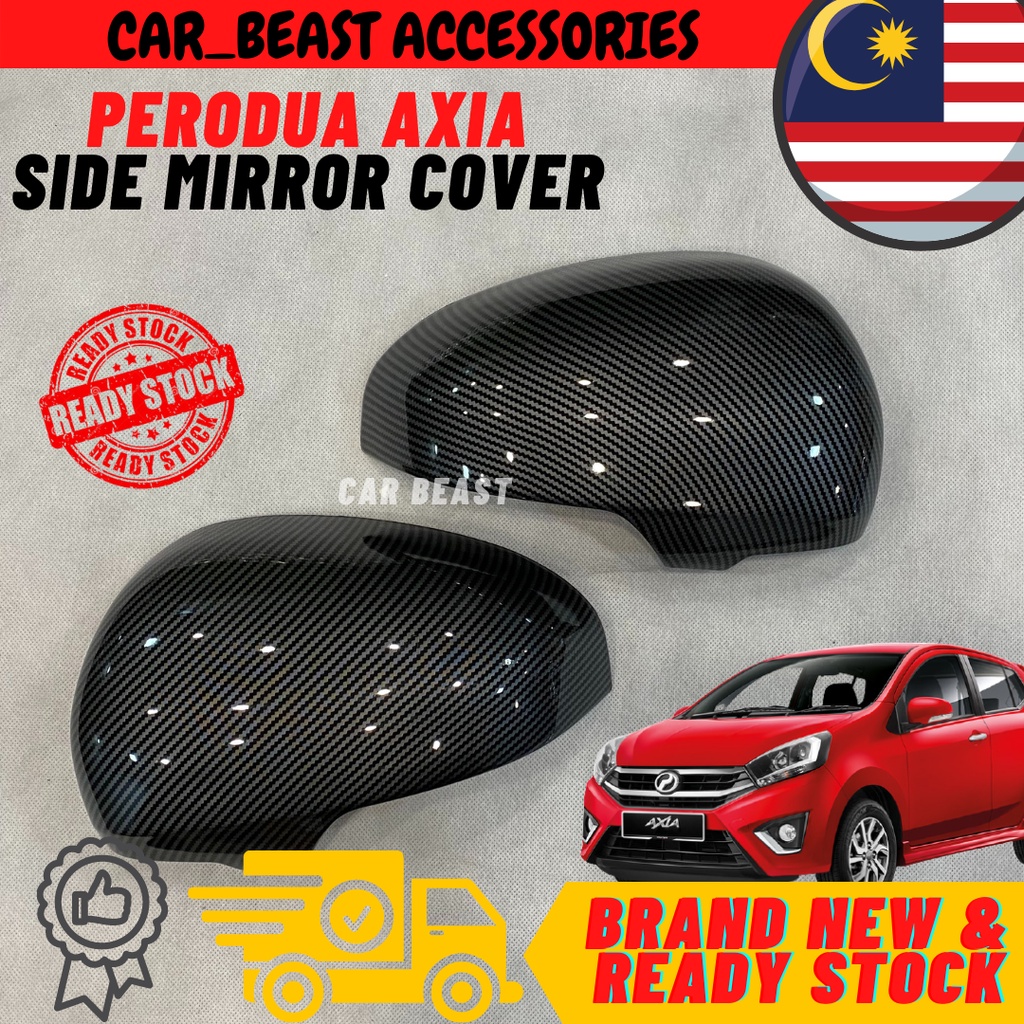 🔥Perodua AXIA (all model) 🔥 With Signal hole Carbo Look Car Side Mirror ...