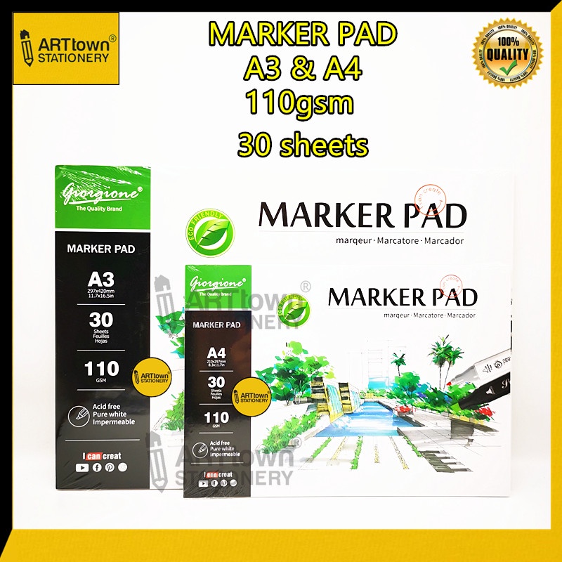 Marker Pad - A3 / A4 (30 sheets)(Ready Stock) | Shopee Malaysia