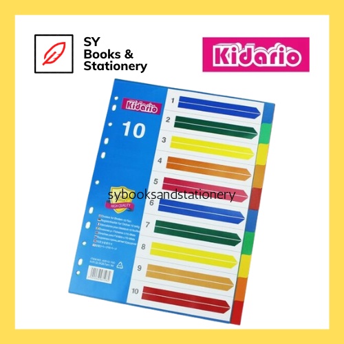 KIDARIO A4 11 Holes PP Plastic Index Divider Suitable for Ring File ...