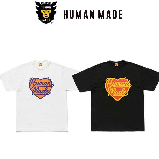HUMAN MADE red love short-sleeved cursive letter T-shirt cotton couple ...