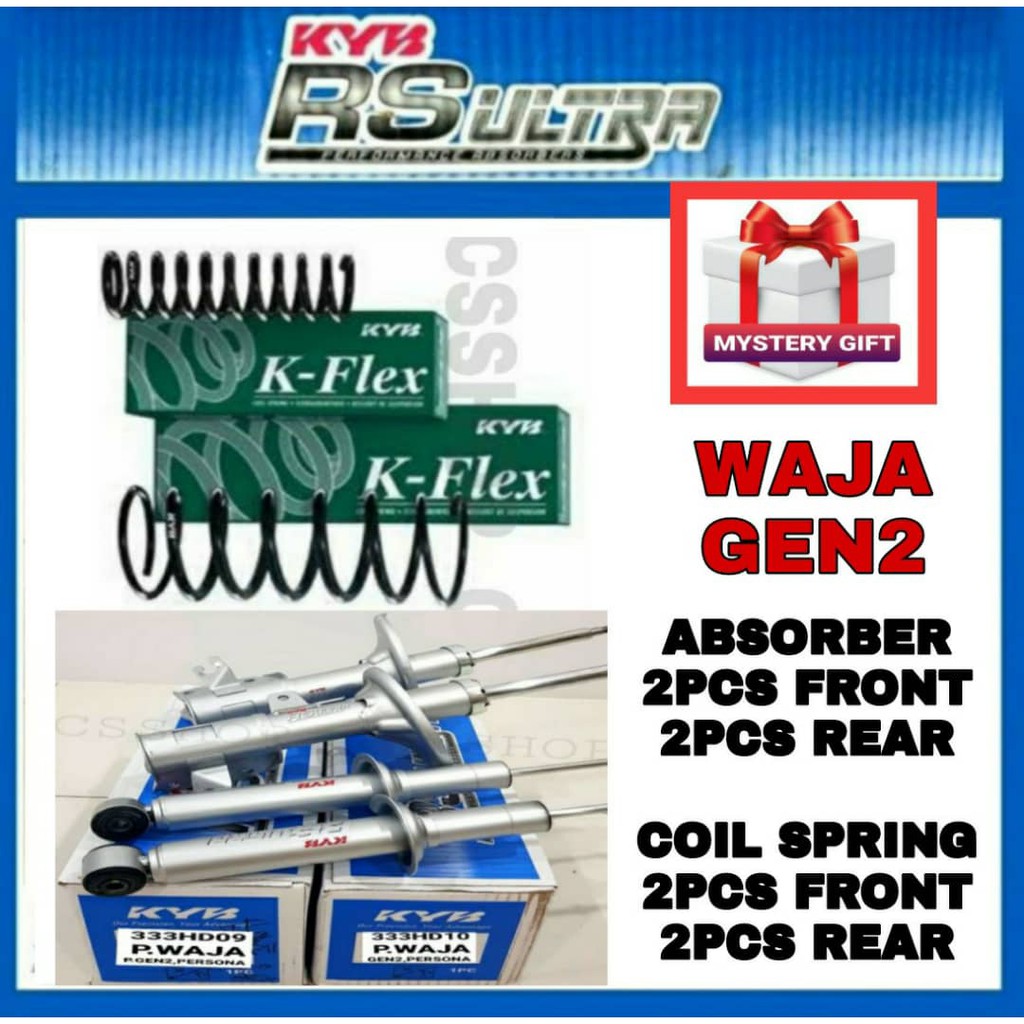 PROTON WAJA GEN2 ABSORBER AND COIL SPRING SET FRONT / REAR ORIGINAL ...