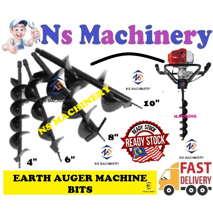 Earth Auger Drill Bit Ground Fence Post Hole Drilling Plant/Auger ...