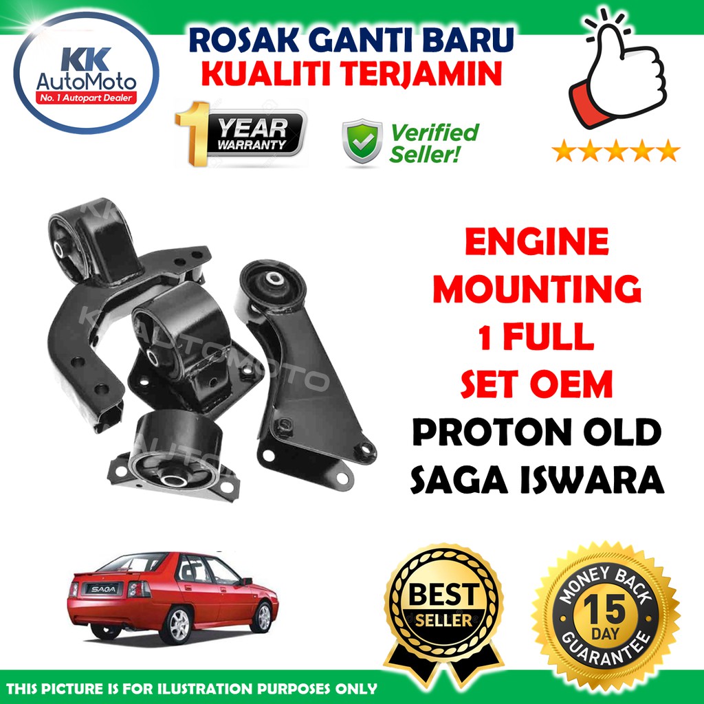 Proton Old Saga Iswara Premium Engine Mounting 1 Full Set OEM - Auto AT ...