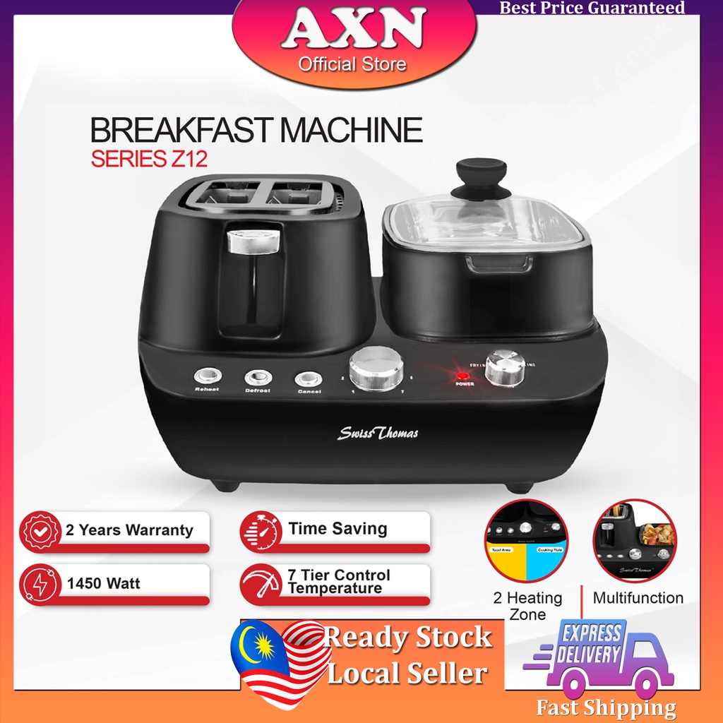 AXN Multi Function Breakfast Machine Toast/Steam/Stir/Fry/Toaster ...