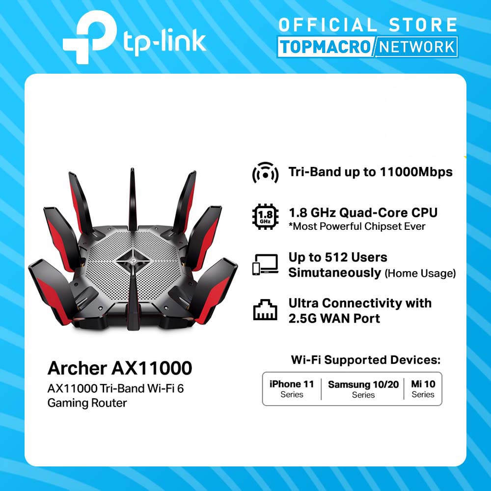 TP-LINK ARCHER AX11000 - NEXT-GEN TRI-BAND GAMING ROUTER | Shopee Malaysia