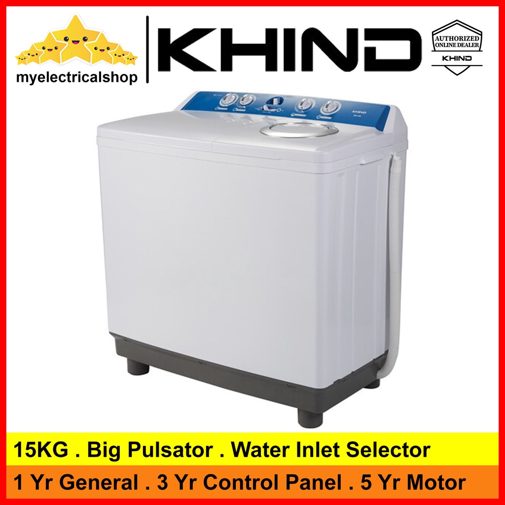 Khind WM1500 Semi Auto Washing Machine ( 15kg ) | Shopee Malaysia