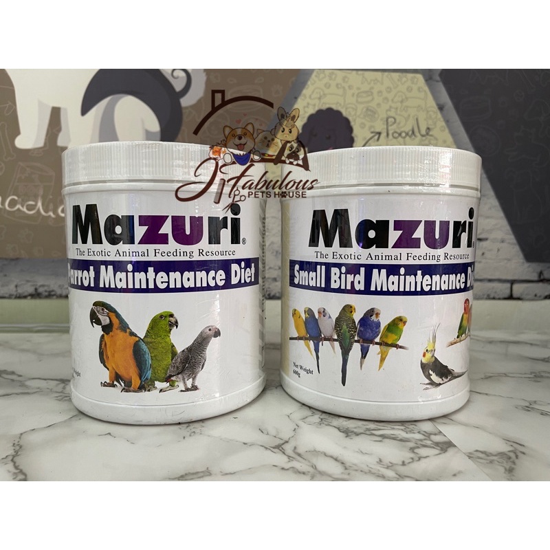 Mazuri Parrot Maintence Diet 600g / Small Bird Maintence Diet 600g ...