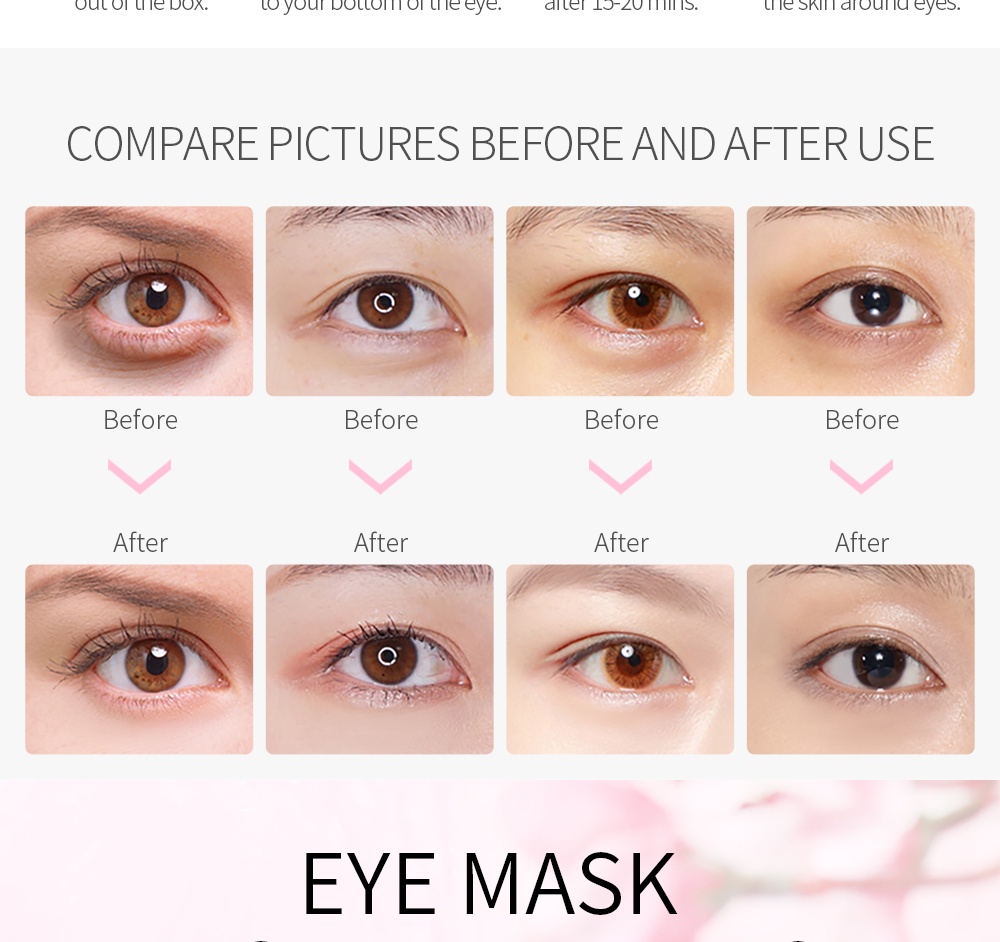 LAIKOU Japan Sakura Skin Rejuvenating Eye Mask Remove Fine Lines Eye ...