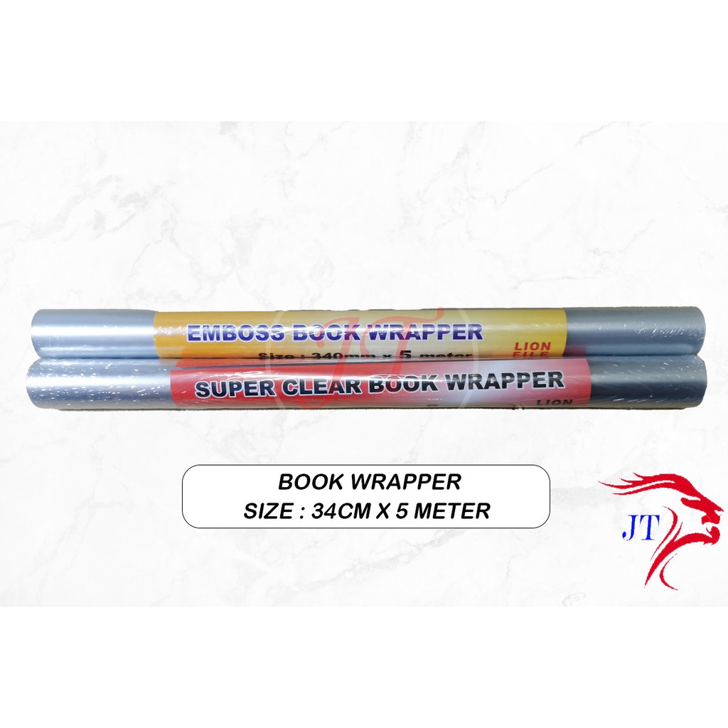 LION FILE SUPER CLEAR / EMBOSS BOOK WRAPPER (34CM X 5M) | Shopee Malaysia