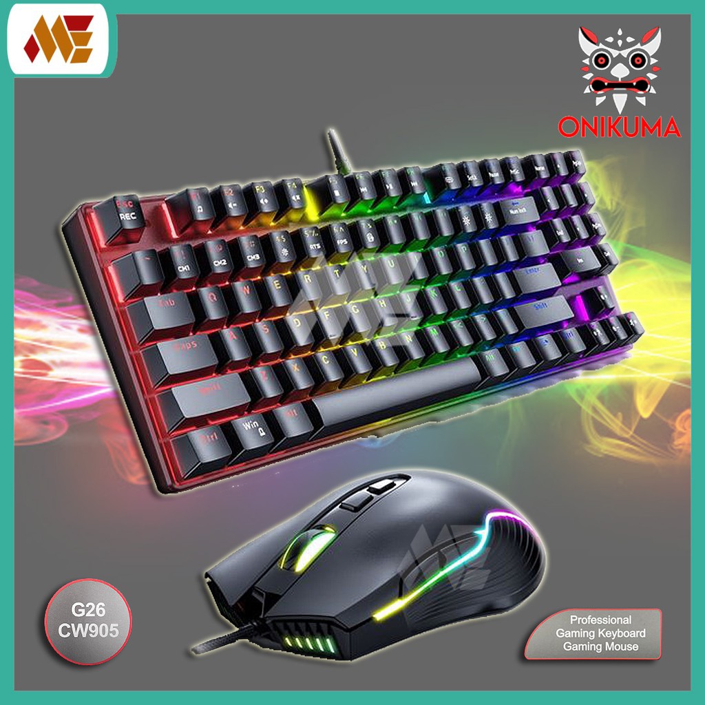 Onikuma G26 + CW905 RGB Combo Gaming Mechanical Keyboard and Optical ...
