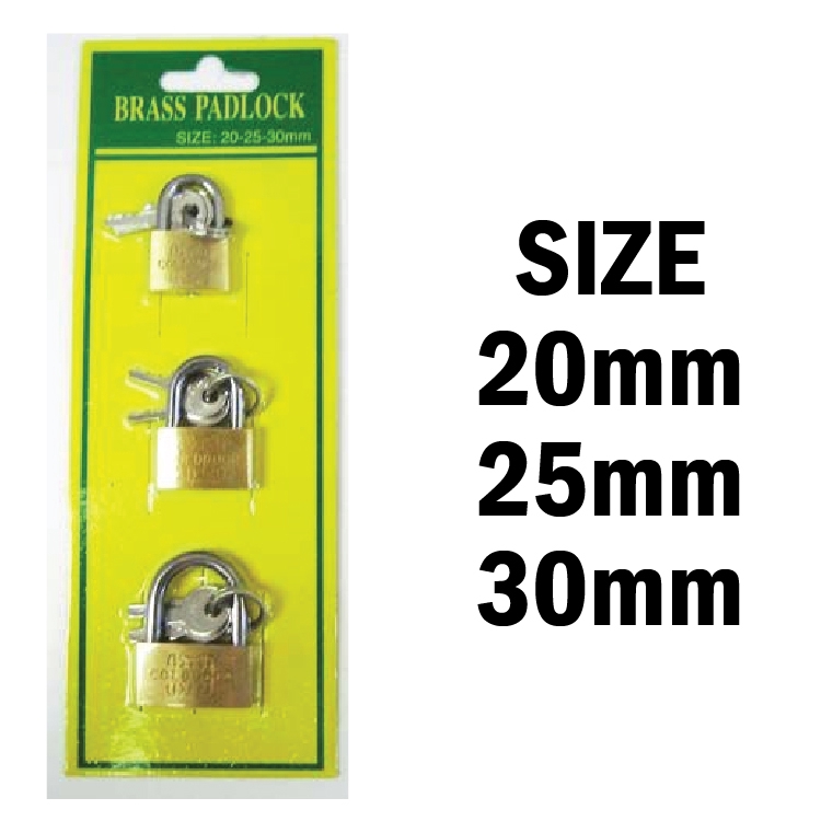 Mini Brass Padlock Security Luggage Locker with Keys 20mm 25mm 30mm ...