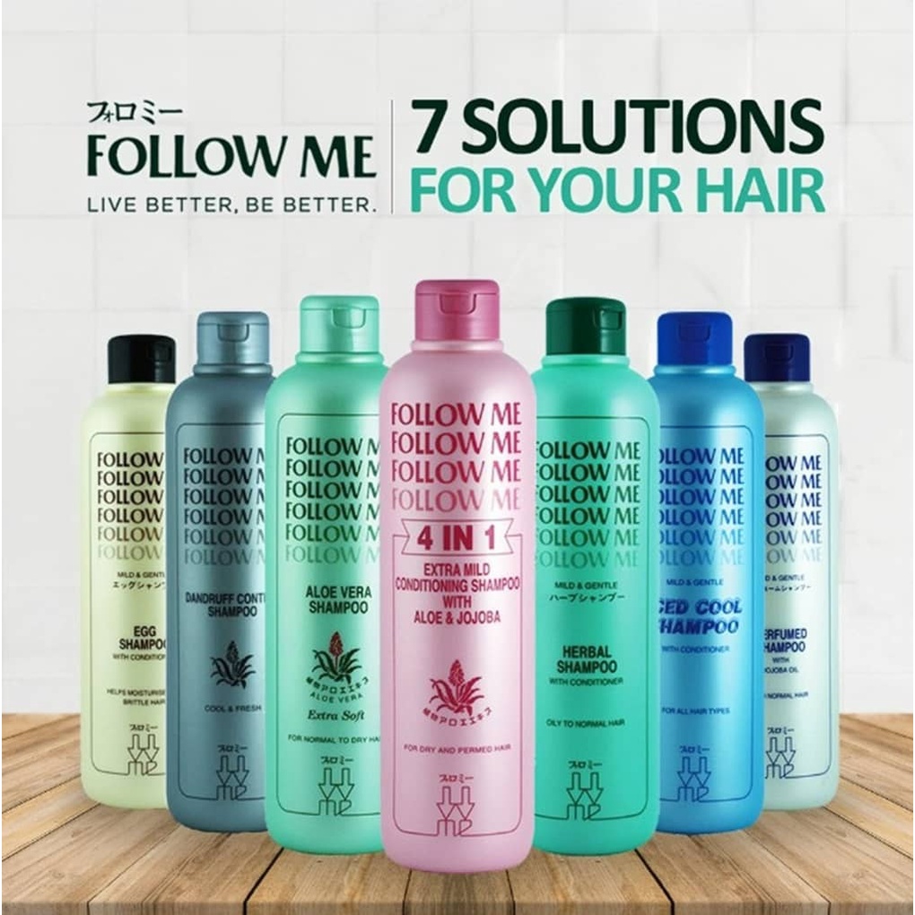 Follow Me Hair Shampoo 960ml Syampu Rambut 4 In 1/ Aloe Vera/ Dandruff ...
