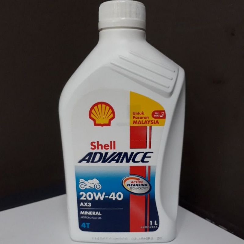 💯Original Shell Advance 20W-40 AX3 4T 1L | Shopee Malaysia