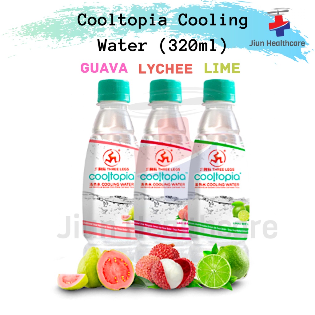 Three Legs Cooltopia Cooling Water Lychee/Guava/Lime (320ml) Laici ...