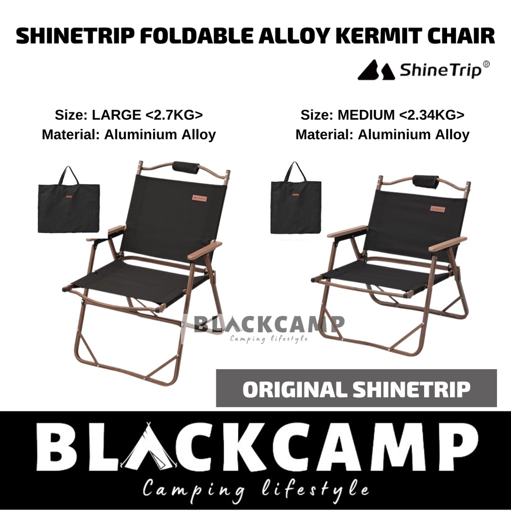 ShineTrip Kermit Folding Chair Aluminium Alloy Camping Foldable Kerusi ...