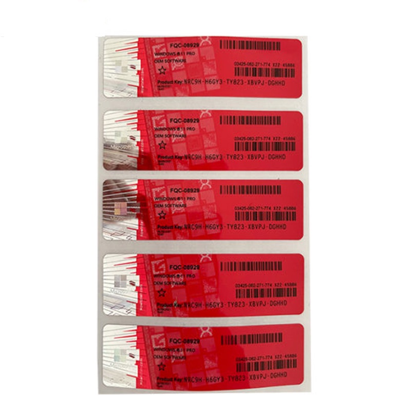 Win11 pro Genuine COA Serial Number sticker windows11pro Key pro ...