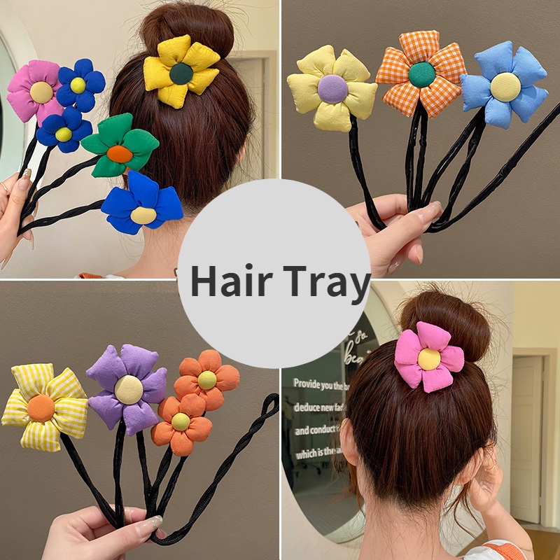 Candy Color Flower Deft Bun Hairstyle Hair Tray Must-Haves Hairpin Tool ...