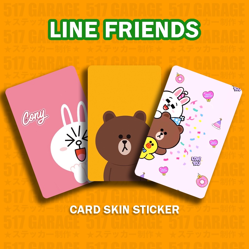 LINE FRIEND - BEAR - BROWN - NEZUKO - T*G STICKER - CARD STICKER - BANK ...