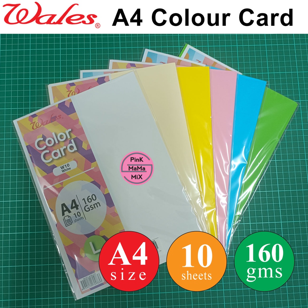 Wales A4 Colour Card 160gsm / A4 Manila Card / A4 Manila Colour Card ...