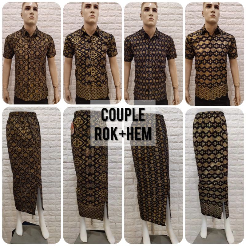 Couple Skirt HEM KEBAYA BATIK COUPLE (There Are 4 Motifs) | Shopee Malaysia