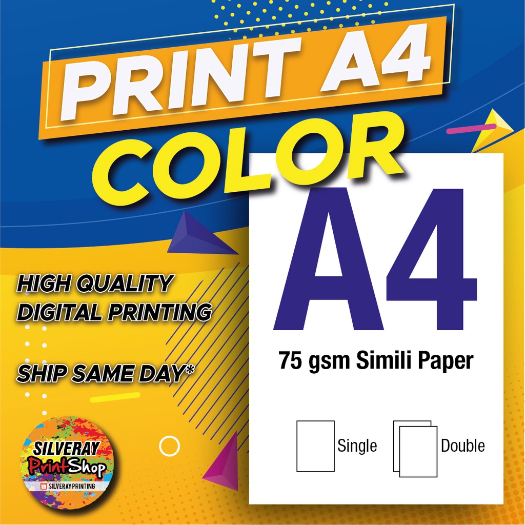 A4 Color Printing - Simili Paper (kertas biasa) | Shopee Malaysia