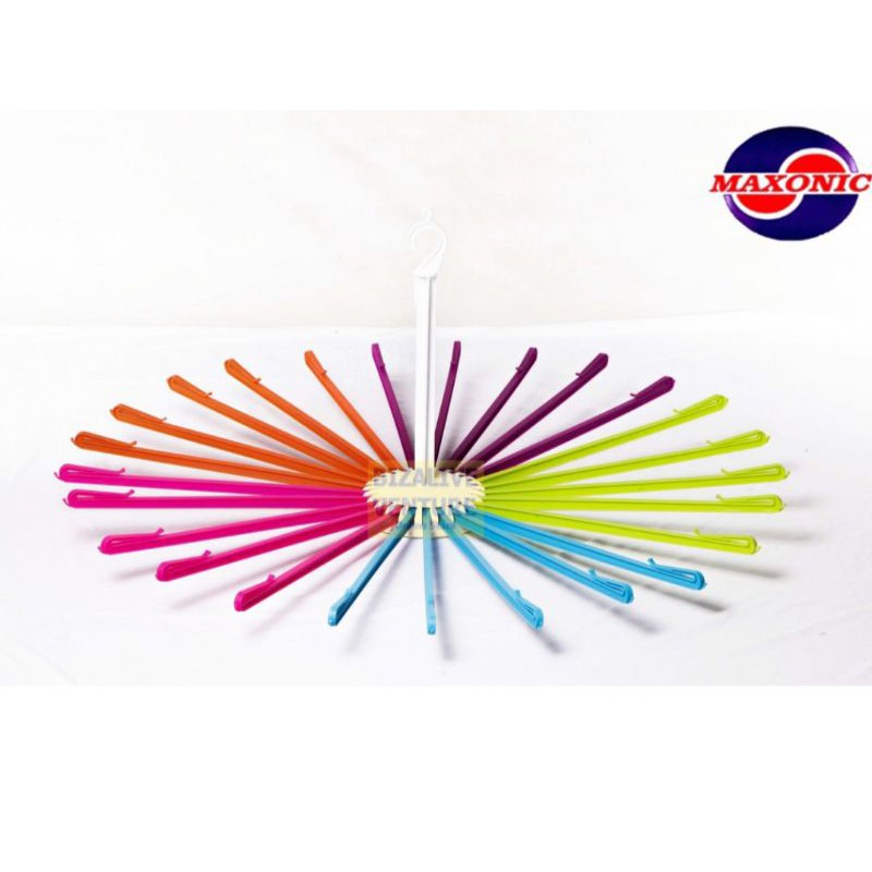 (25 clips) Maxonic Umbrella Rainbow Cloth Hanger with 25 Clips Cloth ...