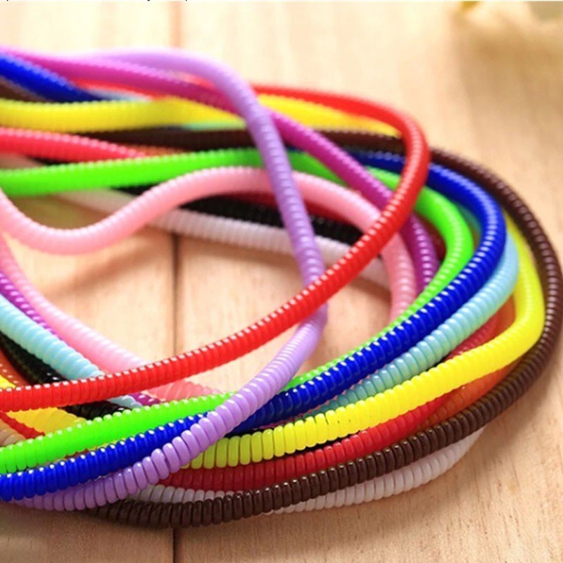 [🔥HOT ITEM🔥] Solid Colourful Cable Wrapper TPU DIY Multi Colour Spiral ...
