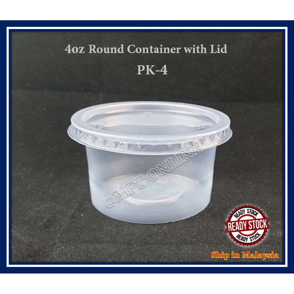 4oz PP Round Plastic Container (Bekas Dadih,Jeli /Bekas Puding / Bekas ...