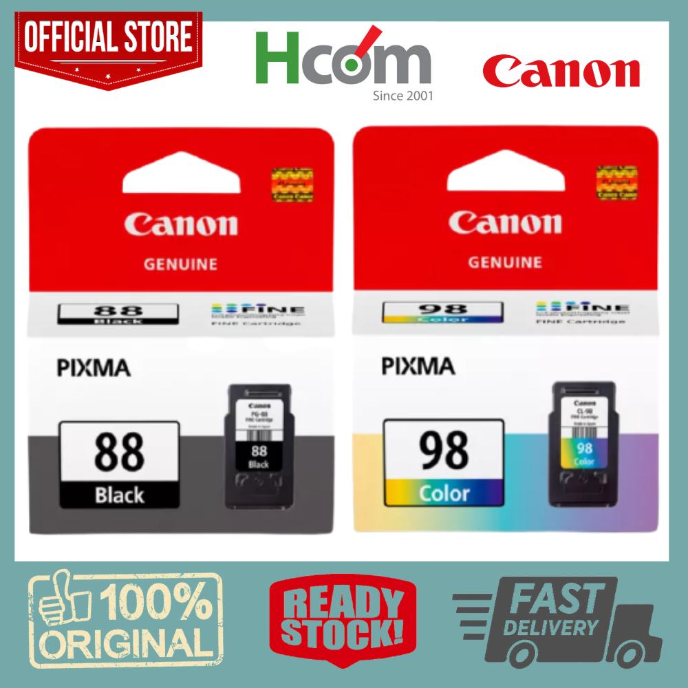 Canon PG-88 Black CL-98 Color Original Ink Cartridge For PIXMA E Series ...