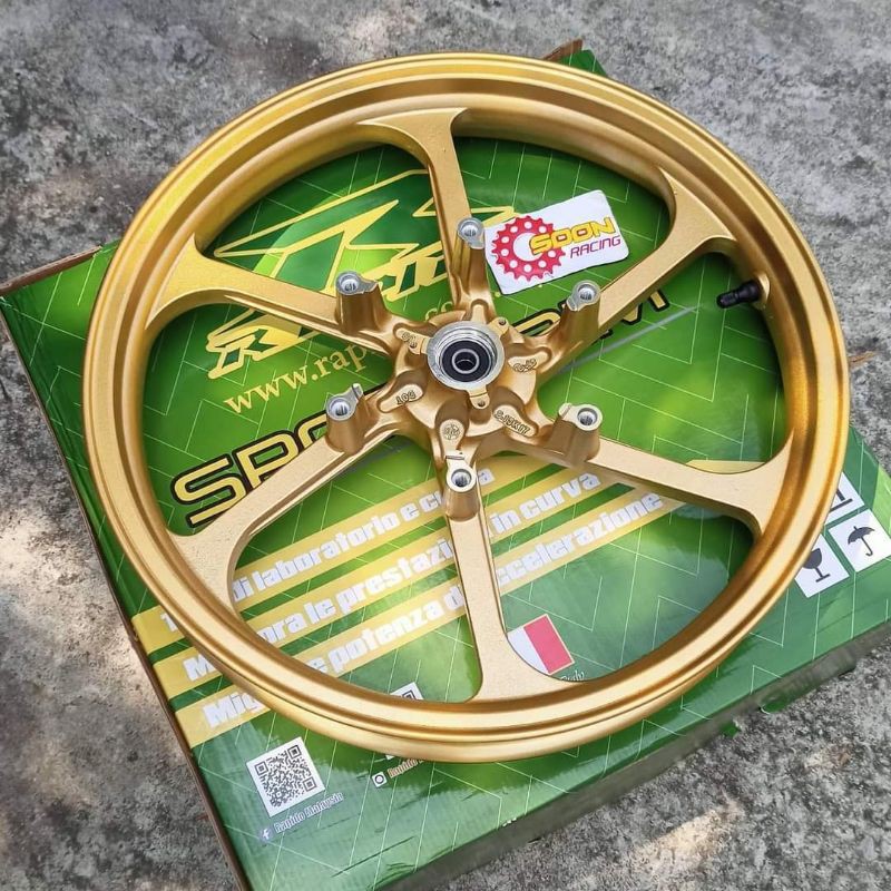 RAPIDO RS RSX SPORT RIM 666 GOLD BLACK HONDA RS150R RSX150 ABS 2.15/3 ...