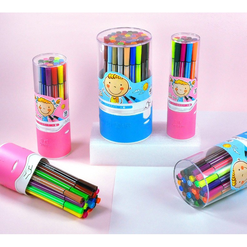 12/24/36/48 Washable Felt Tip Color Pen Fiber Drawing Marker Painting ...