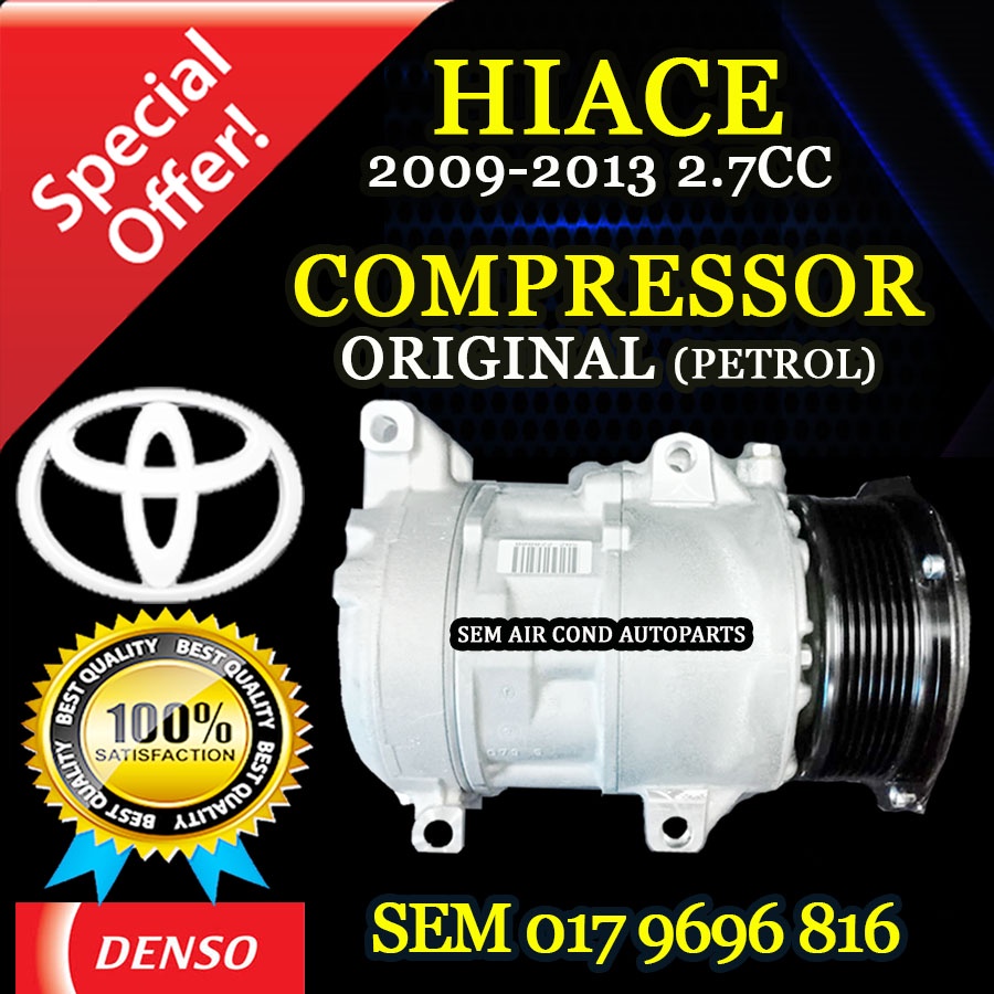 TOYOTA HIACE 2009-2013 YEAR 2.7CC PETROL ORIGINAL DENSO ND COMPRESSOR ...