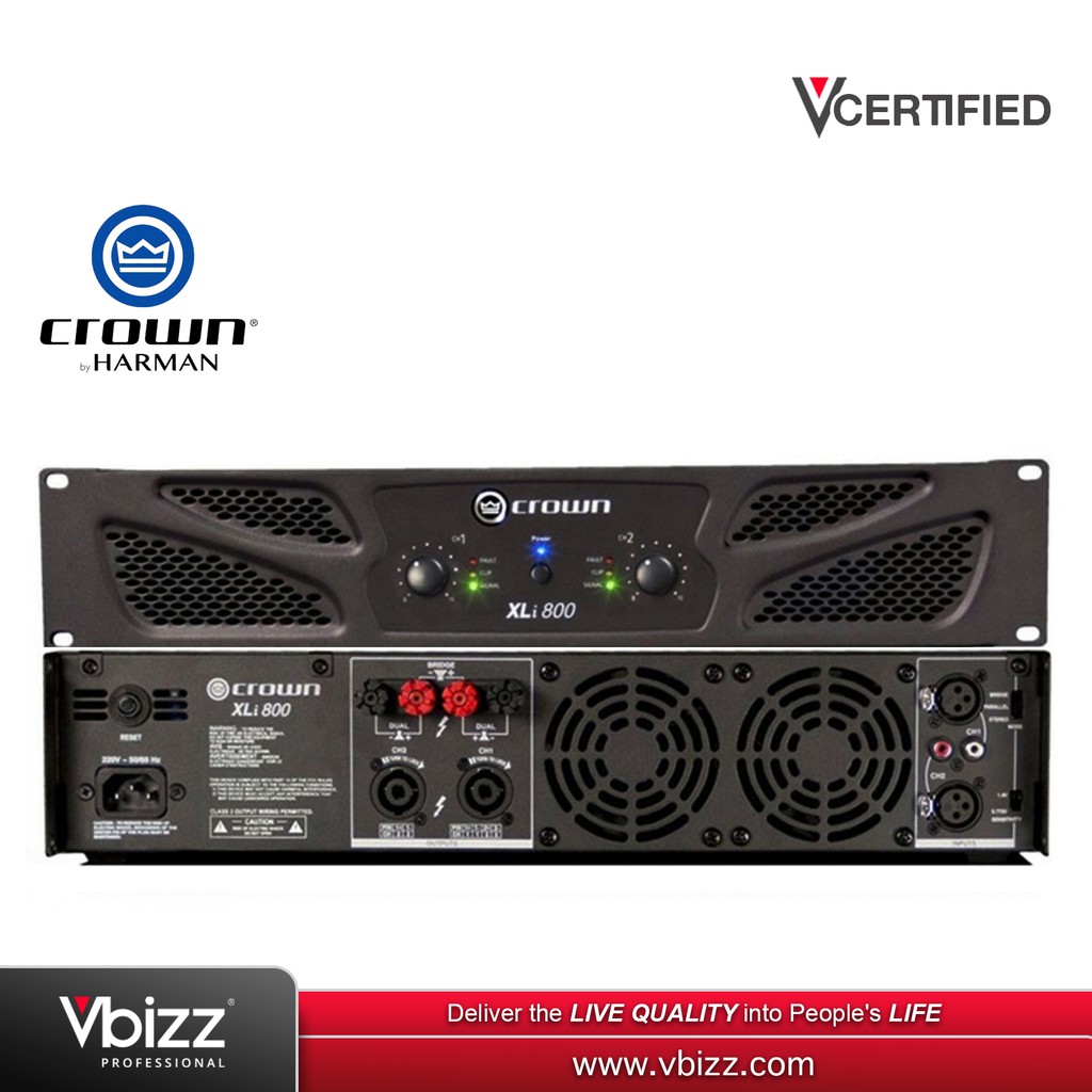 CROWN XLI 800 2 Channel 200W Power Amplifier | Shopee Malaysia