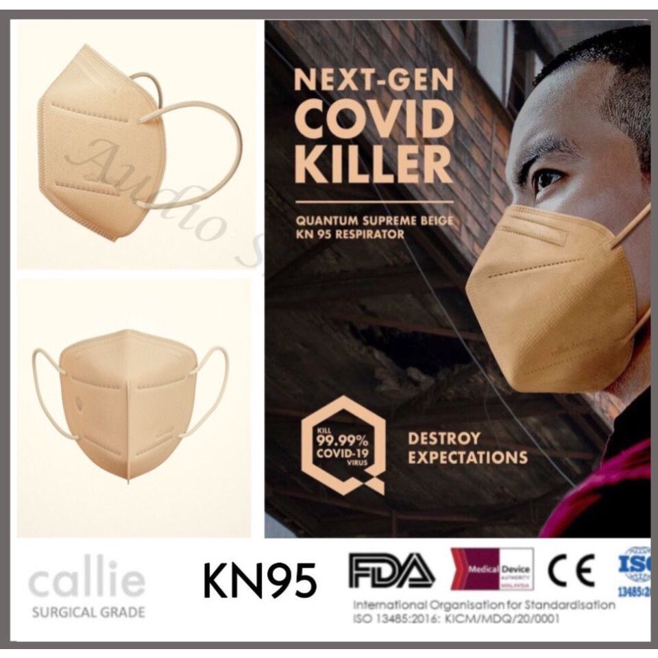 Callie Kn95 Quantum Supreme Beige FFP2 NR D Respirator Surgical 1Pc ...