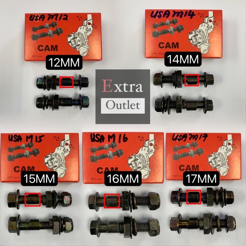 USA Heavy Duty Camber Nut (2PC) Camber Bolt Camber Screw Skru Chamber ...