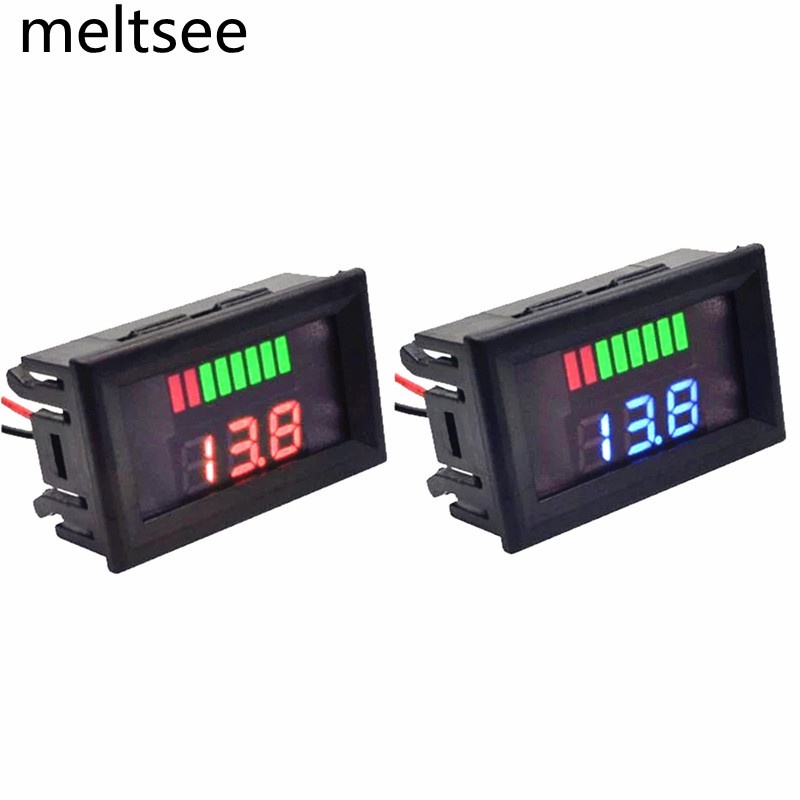 Car Battery Charge Level Indicator DC 12V 24V 36V 48V 60V 72V 84V Lithium Battery Capacity Meter ...