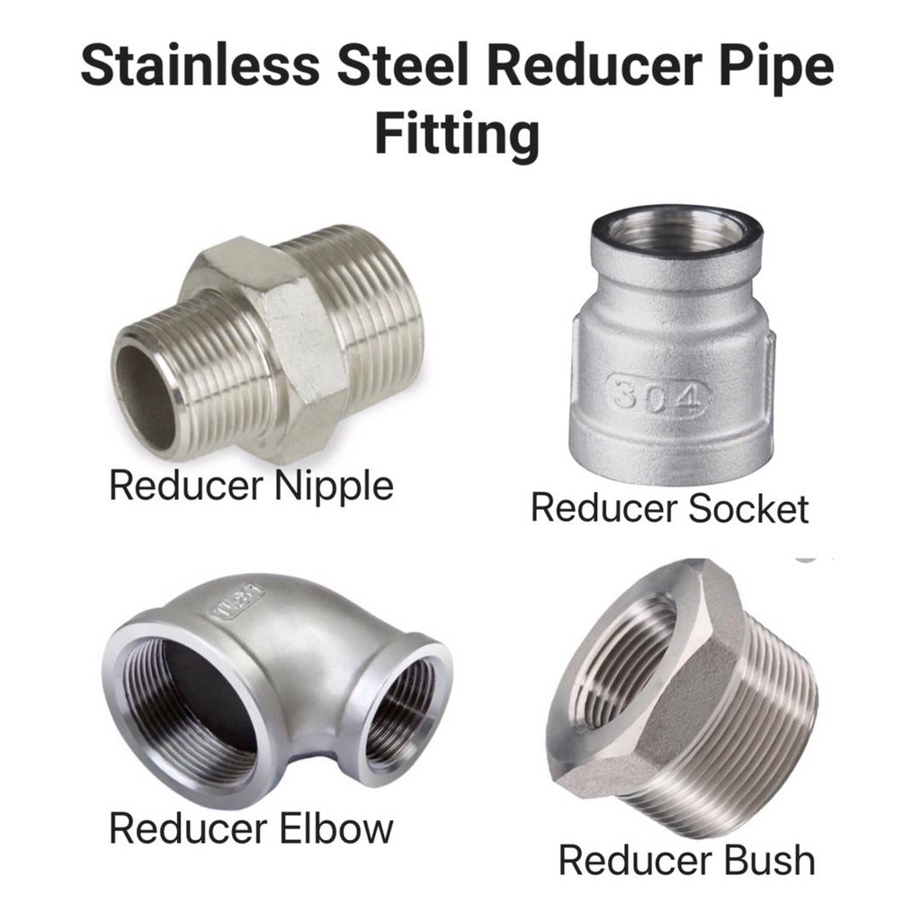 SUS304 Stainless Steel 1/2” x 3/4” Reducer Nipple / Reducer Socket ...