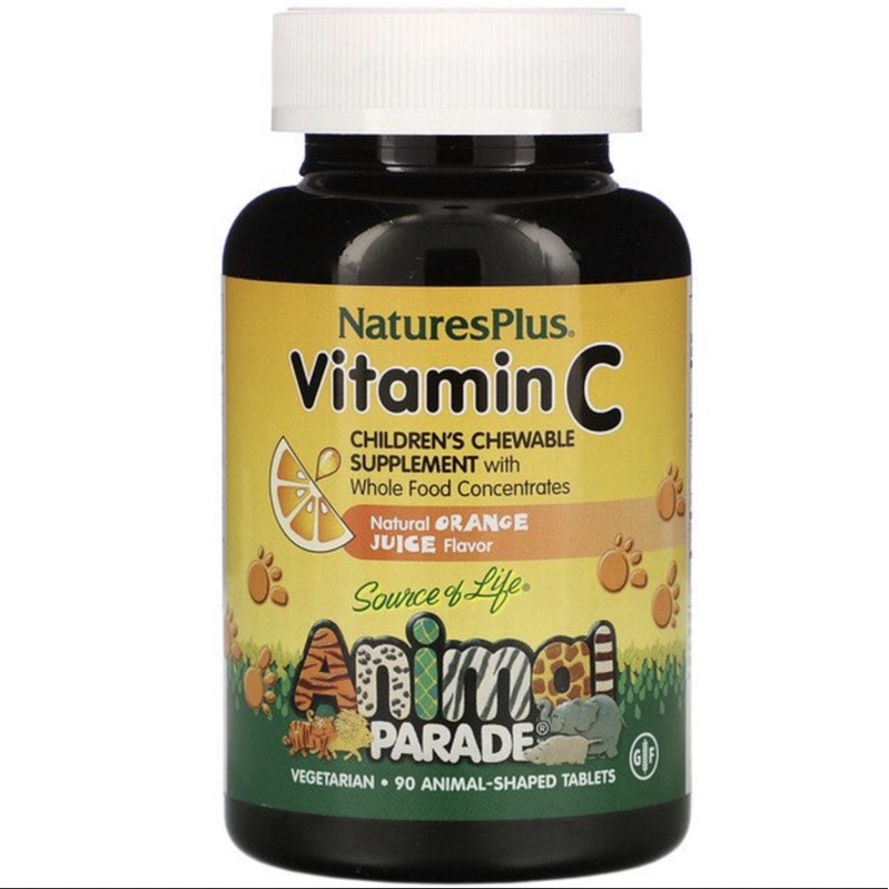 NaturesPlus, Source of Life, Animal Parade (Calcium, Vitamin C, Kid ...