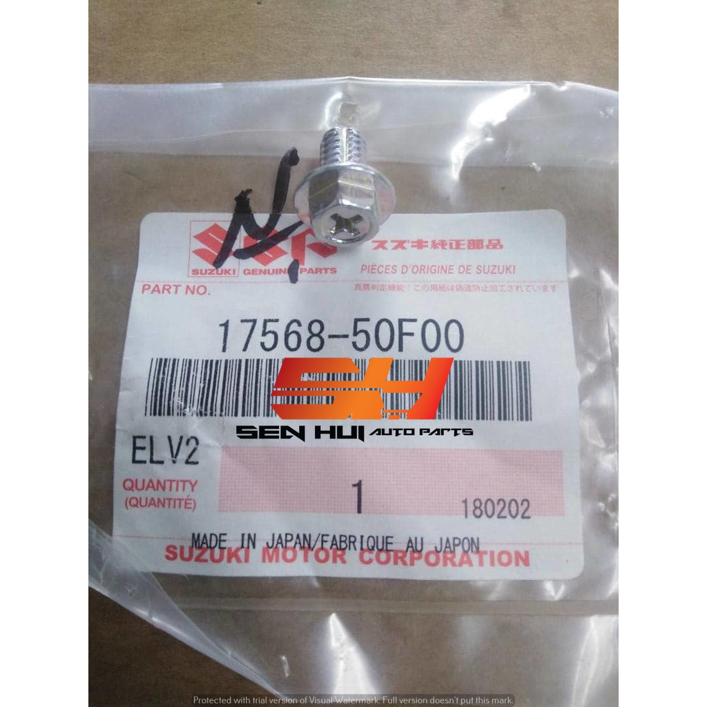 SUZUKI Vitara Air Ventilator Fuel Filter Union Bolt 17568-50F00 Genuine ...