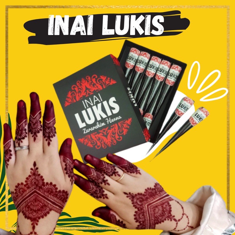 Inai Lukis Kon (putih,hitam dan merah) | Shopee Malaysia