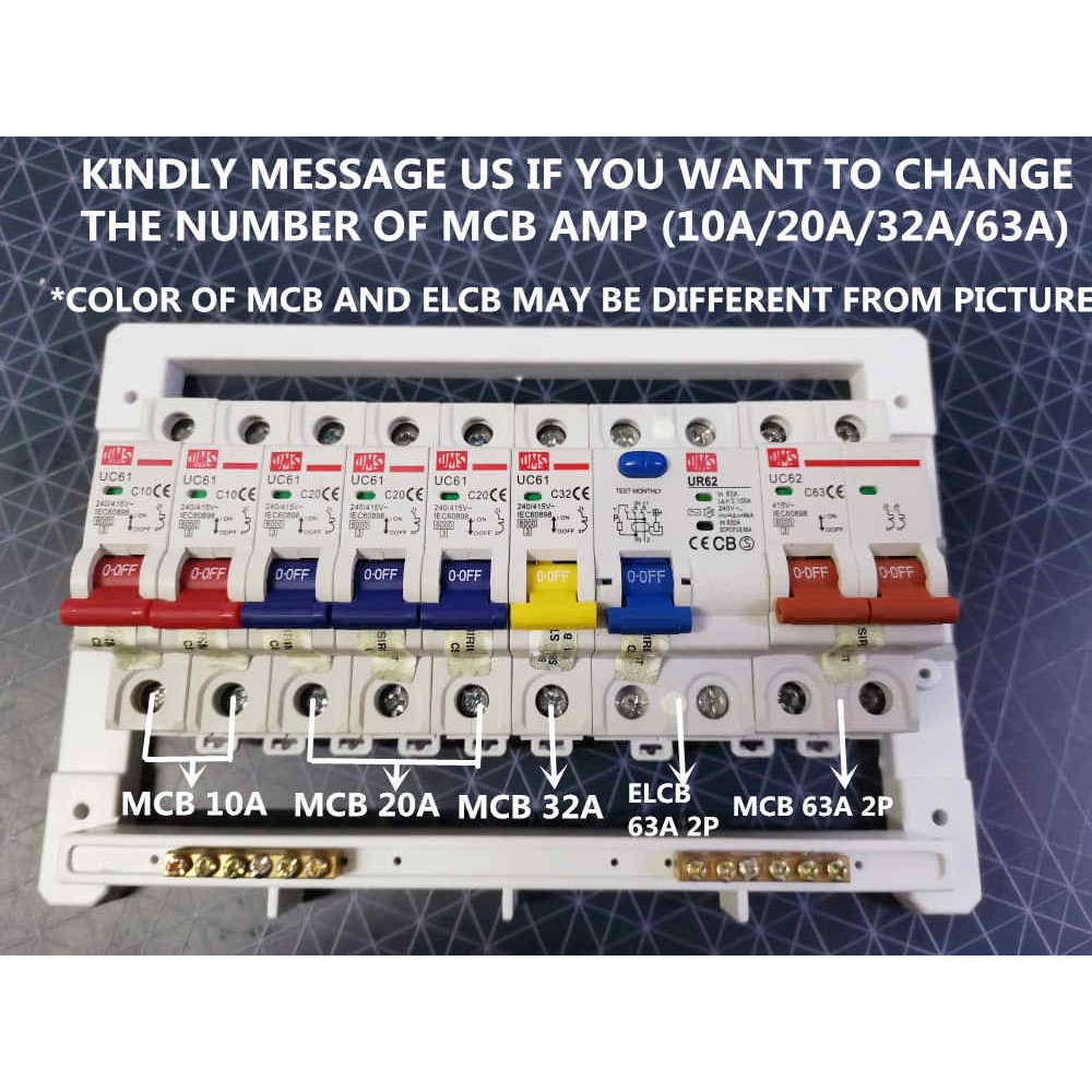 10.5 WAY ELECTRIC KOTAK SUIS FULL SET CONSUMER BOX 1 ROW 电闸盒 单排 MAIN ...