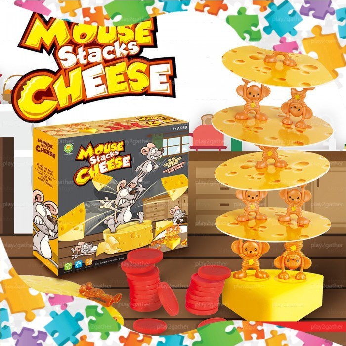 Mouse Stacks Cheese Cake Topple Board Game 1275 (Ready Stock) | Shopee ...