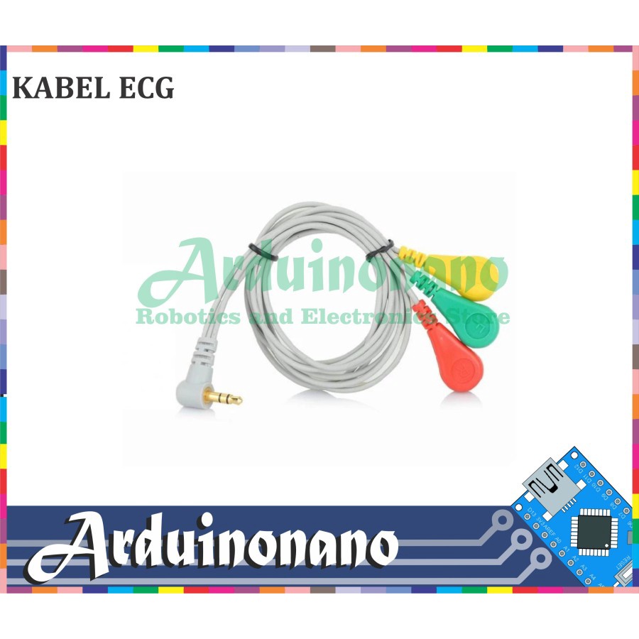 Emg/ekg/ecg Cable for Heart Muscle Sensor 3 Wires Detection Jack Plug ...