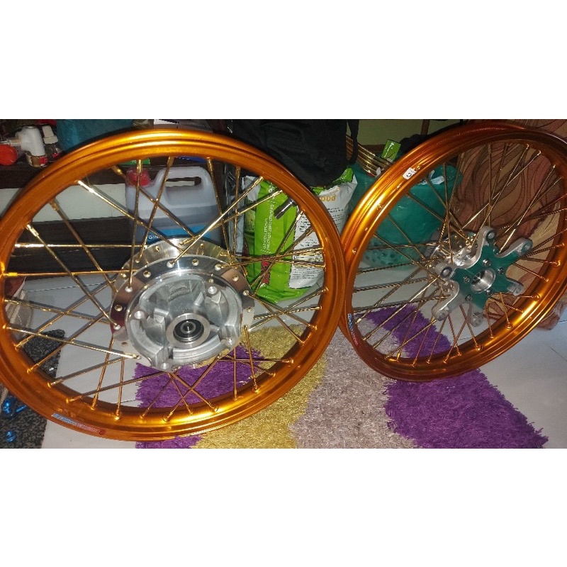 alloy rim set chrome hub Honda RS150 Pnp 1.60x17 RS150R V1 V2 V3 RSX150 ...